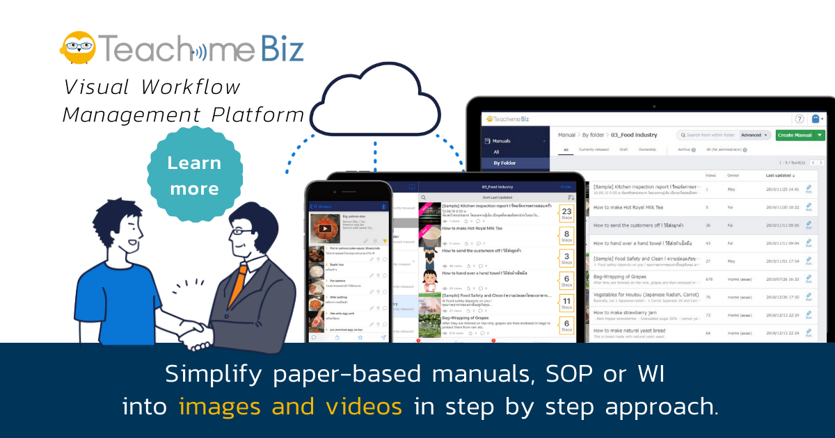 Teachme Biz Case Studies ｜Visual Workflow Management Platform